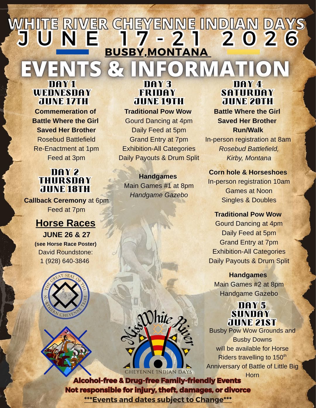 White River Cheyenne Indian Days set for June 17-21 in Busby | Flyers Board